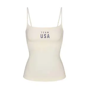 SKIMS Cotton Jersey Olympic Cami - Ecru