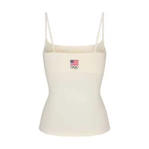 SKIMS Cotton Jersey Olympic Cami Top - Ecru