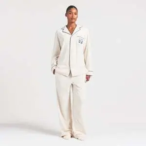 SKIMS For Team Usa Fleece Olympic Oversized Sleep Top - Ecru
