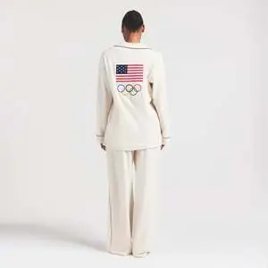 SKIMS For Team Usa Fleece Olympic Oversized Sleep Top