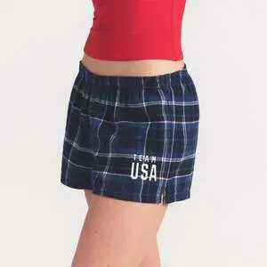 SKIMS Team Usa Flannel Sleep Short