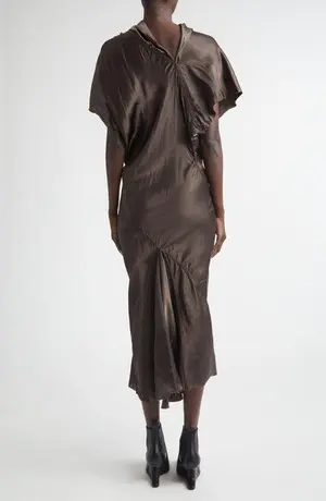 Rick Owens Seb Satin Midi Dress