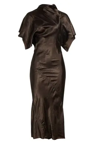 Rick Owens Seb Satin Midi Dress