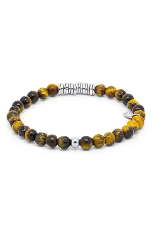 Tateossian Classic Discs Beaded Bracelet - Brown