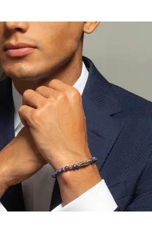 Tateossian Classic Discs Beaded Bracelet - Blue