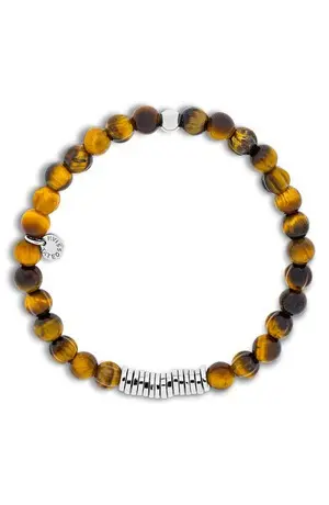 Tateossian Classic Discs Beaded Bracelet - Brown