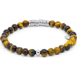 Tateossian Classic Discs Beaded Bracelet - Brown