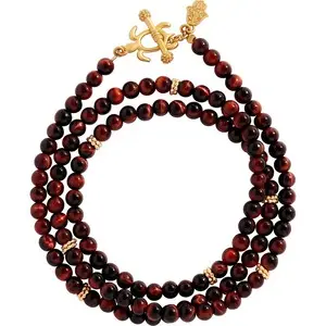 KARMA AND LUCK Garnet And Ruby Bracelet - Burgundy/gold