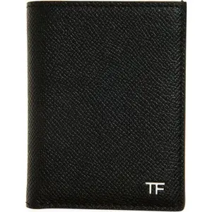 TOM FORD T-line Leather Bifold Card Case - Black