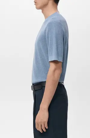 Mango Knit T-shirt - China Blue