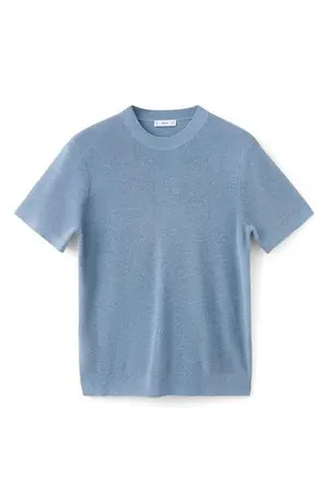Mango Knit T-shirt - China Blue