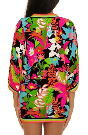 Trina Turk V-neck Cover-up Tunic - Tiki