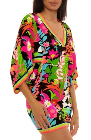 Trina Turk V-neck Cover-up Tunic - Tiki