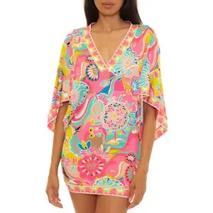 Trina Turk V-neck Cover-up Tunic Venus