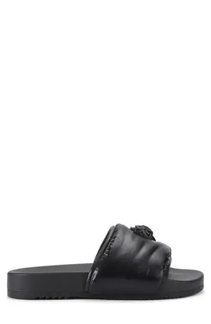 Kurt Geiger Eagle Head Puff Slide Sandal - Black