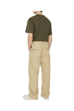 Burberry Gabardine Trousers - Dune Beige