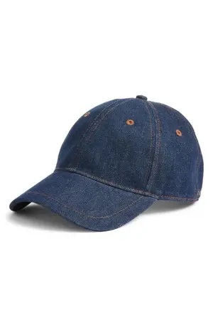Rag & Bone Harlow Twill Baseball Cap - Mid Denim