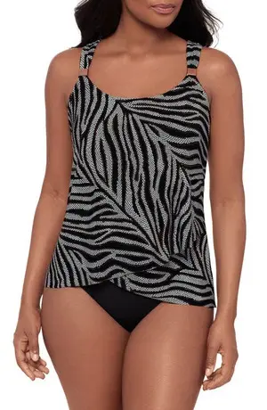 MIRACLESUIT® Metallic Snakeskin Tankini Top