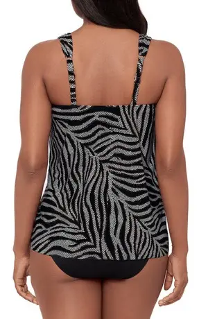 MIRACLESUIT® Metallic Snakeskin Tankini Top