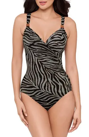MIRACLESUIT® Zirconic Siren One-piece Swimsuit - Black/white