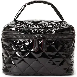 Mz Wallace Mini Quilted Vanity Case - Black Lacquer