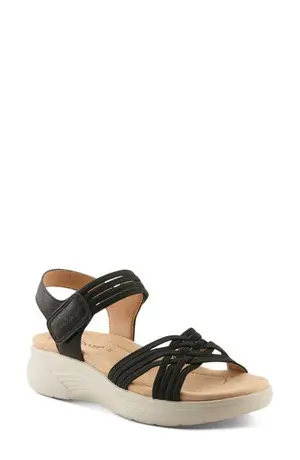 SPRING STEP SHOES Delosa Platform Sandals - Black