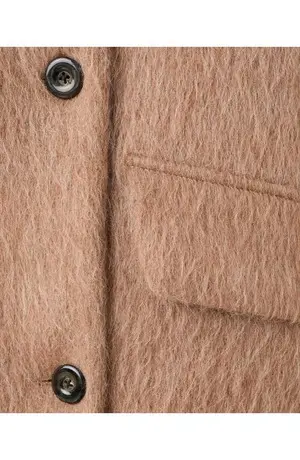 Mango Brushed Funnel Neck Coat