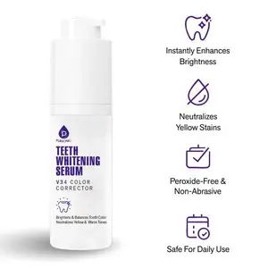 PURSONIC Elevate Your Smile Natural Cedarwood Toothbrushes & V34 Whitening Serum Bundle