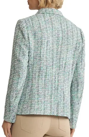 Jones New York Tweed Open-front Blazer