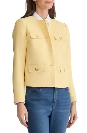 Jones New York Flap Pocket Crop Jacket