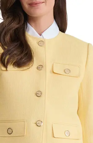 Jones New York Flap Pocket Crop Jacket