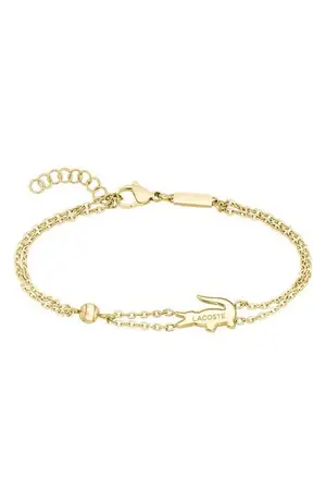 Lacoste Crocodile Station Bracelet - Gold