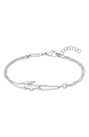 Lacoste Crocodile Station Bracelet - Silver