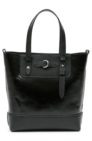 MAISON MARGIELA Mini Leather North/south Tote - Black/black