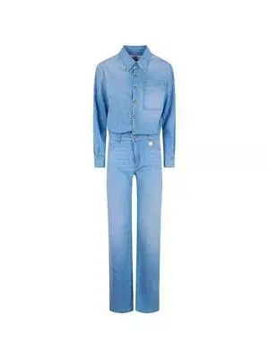 Elisabetta Franchi Button Pocket Jumpsuit - Blue
