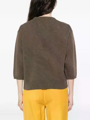 6397 V-neck Short-sleeve Sweater - Brown