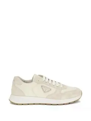 Prada Triangle Logo Sneakers - Neutrals