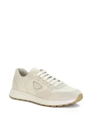 Prada Triangle Logo Sneakers - Neutrals