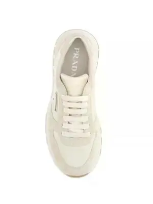 Prada Triangle Logo Sneakers - Neutrals