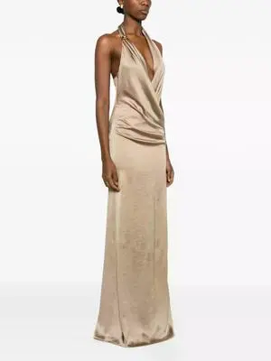 Blumarine Draped Halterneck Dress