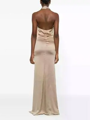 Blumarine Draped Halterneck Dress