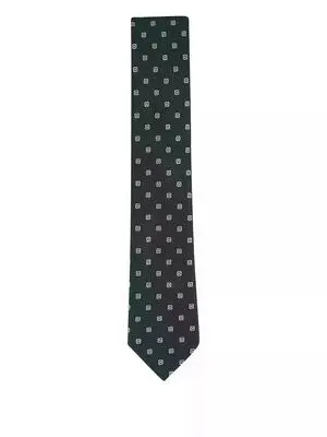 Zegna Patterned Neck Tie - Green