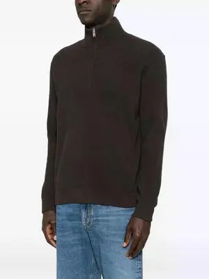 Nn07 Danny 6429 Half-zip Sweater - Brown