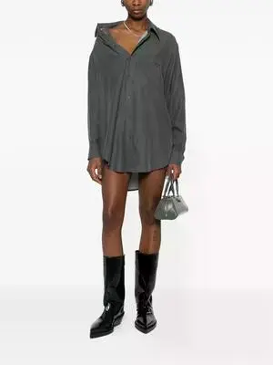 Alexander Wang Off-shoulder Shirt Mini Dress