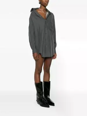 Alexander Wang Off-shoulder Shirt Mini Dress