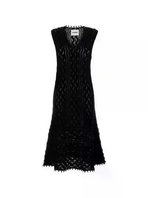 JIL SANDER V-neck Knitted Dress