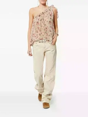 MARANT ETOILE Loeva Floral-pattern One-shoulder Blouse