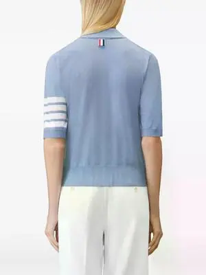 Thom Browne Striped-detail Polo Shirt - Blue