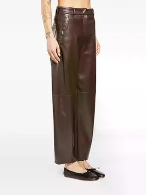 Max Mara Faux-leather Barrel Leg Trousers
