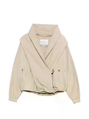 Brandon Maxwell Draped Hood Leisure Jacket